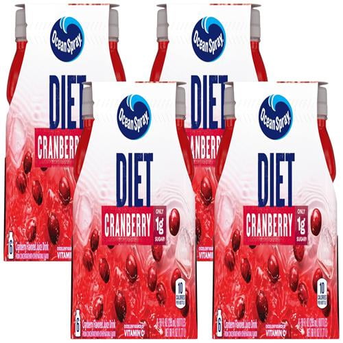 Ocean Spray Diet Cranberry Juice Drinks, 10 Fl Oz Bottles, 6 Count ...
