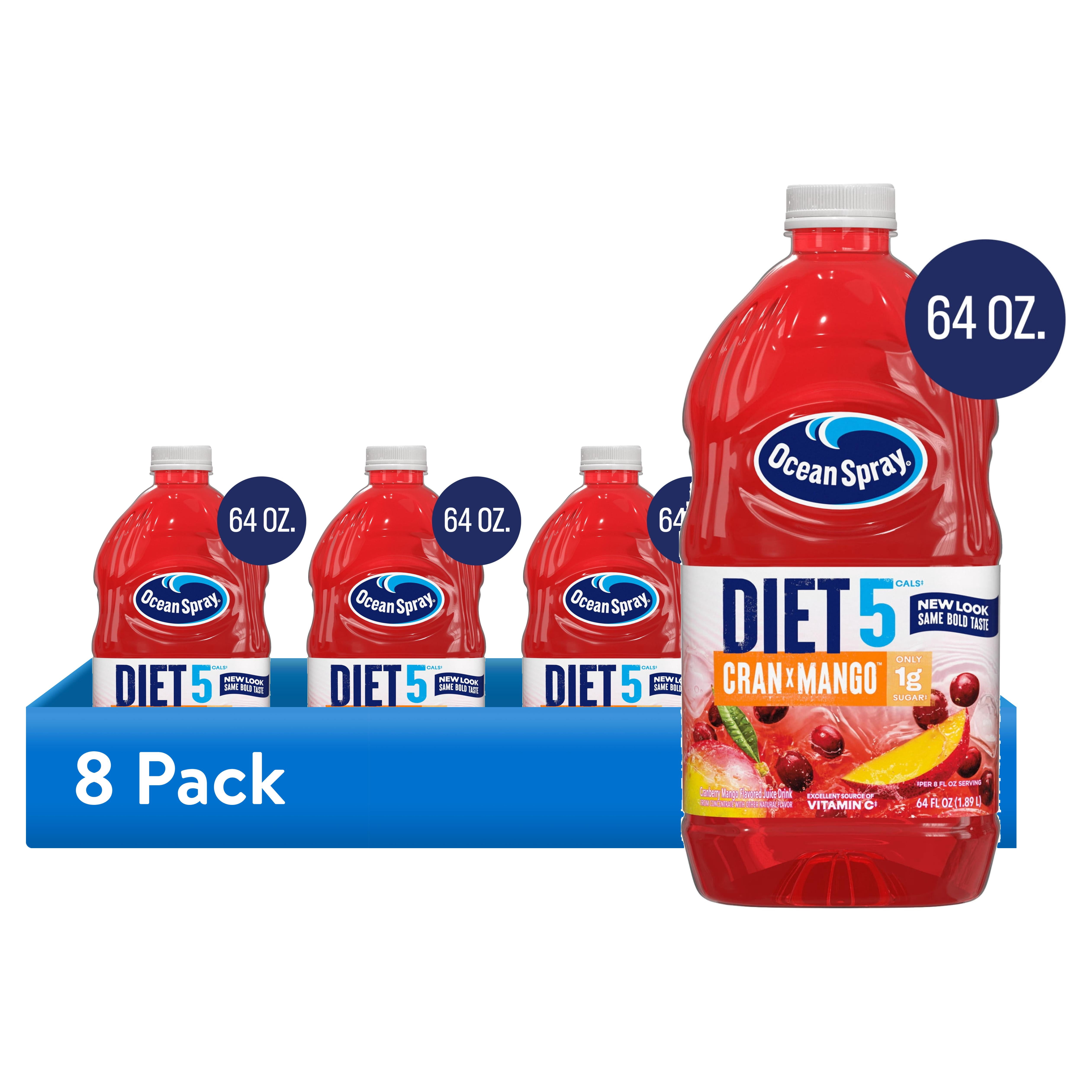 (8 pack) Ocean Spray® Diet Cran-Mango™ Cranberry Mango Juice Drink, 64 ...