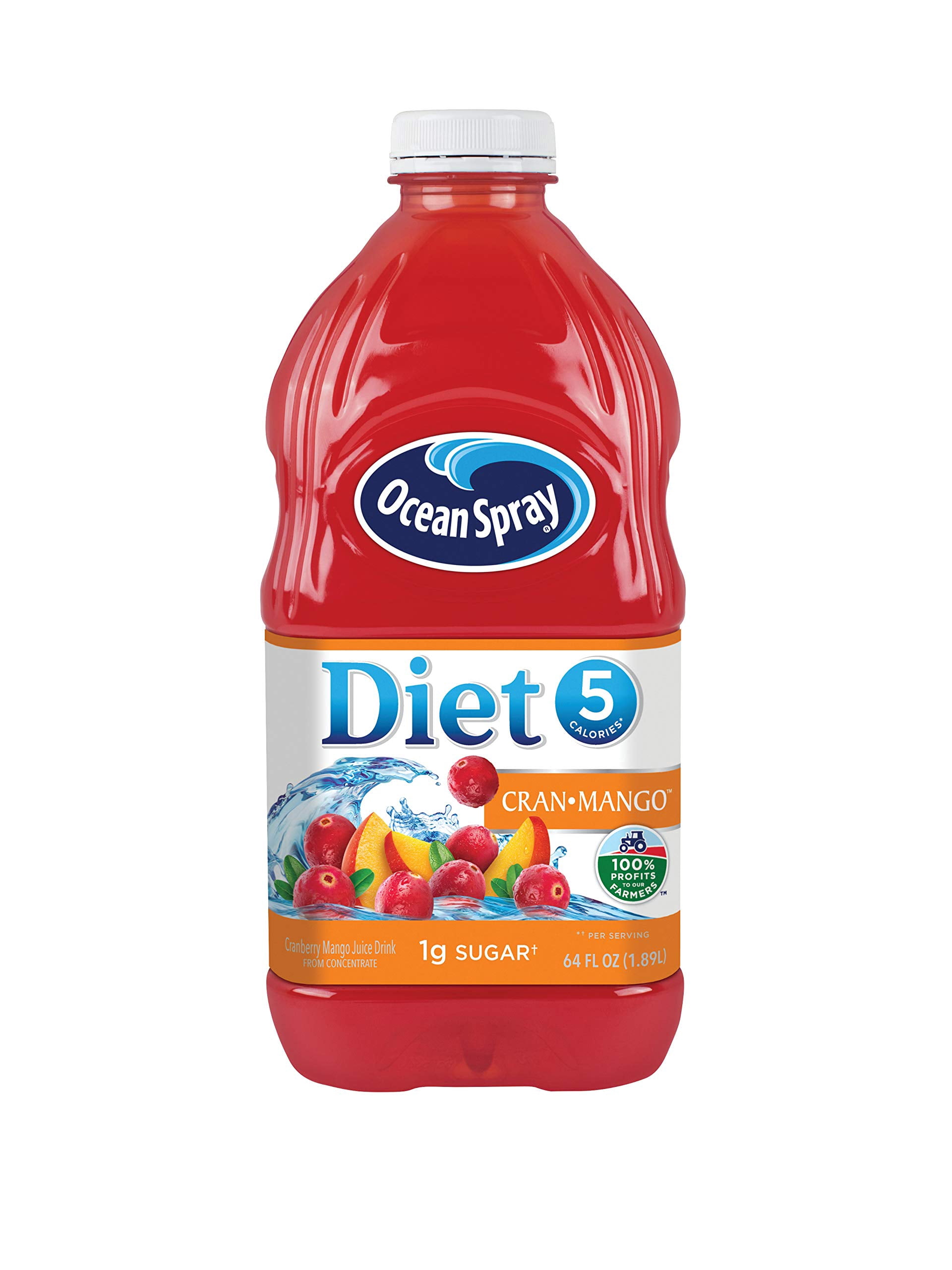 Ocean Spray Diet Cranberry Mango Juice Drink, 64 FL Oz Bottle (Pack of ...