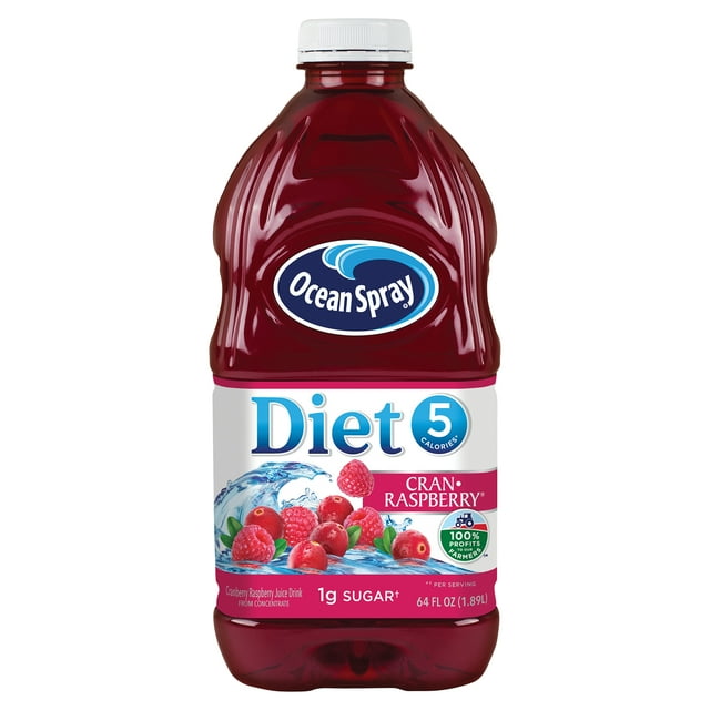 Ocean Spray Diet Cranberry Raspberry Juice Drink, 64 fl oz Bottle ...