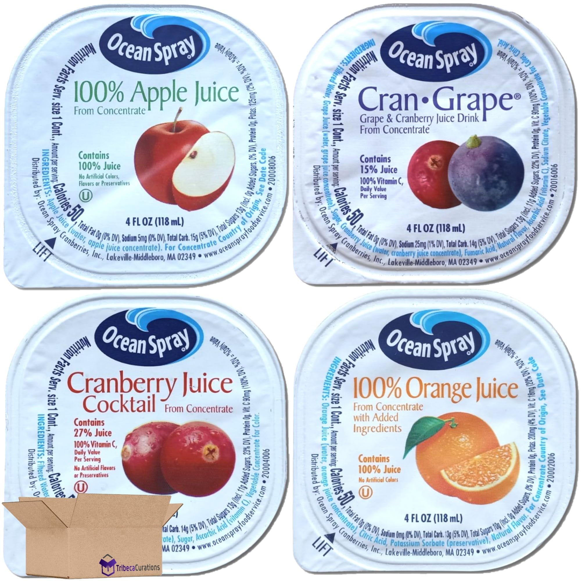 Ocean Spray Fruit Juice Individual Cups Variety Pack | Apple, Cran ...