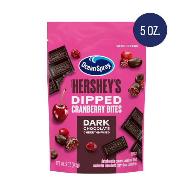 Ocean Spray HERSHEY'S Dark Chocolate Covered Dried Cranberries with ...