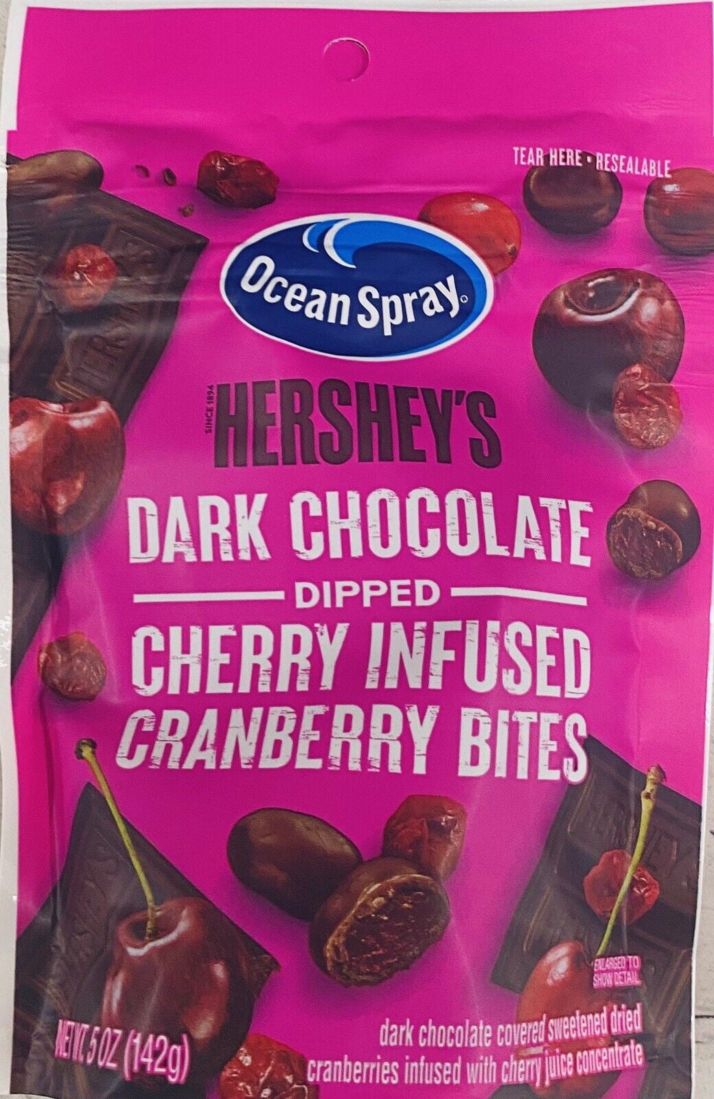 Ocean Spray Hershey's DARK CHOCOLATE DIPPED CHERRY INFUSED CRANBERRY ...