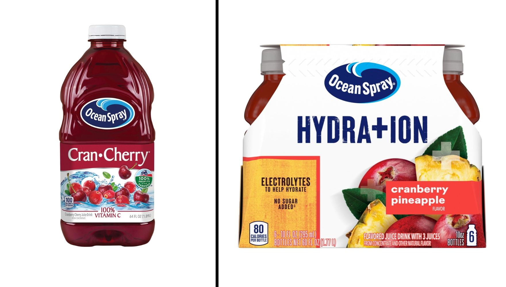 Ocean Spray Hydration Cranberry Pineapple Juice Drinks 10 Fl Oz 6 Ct ...