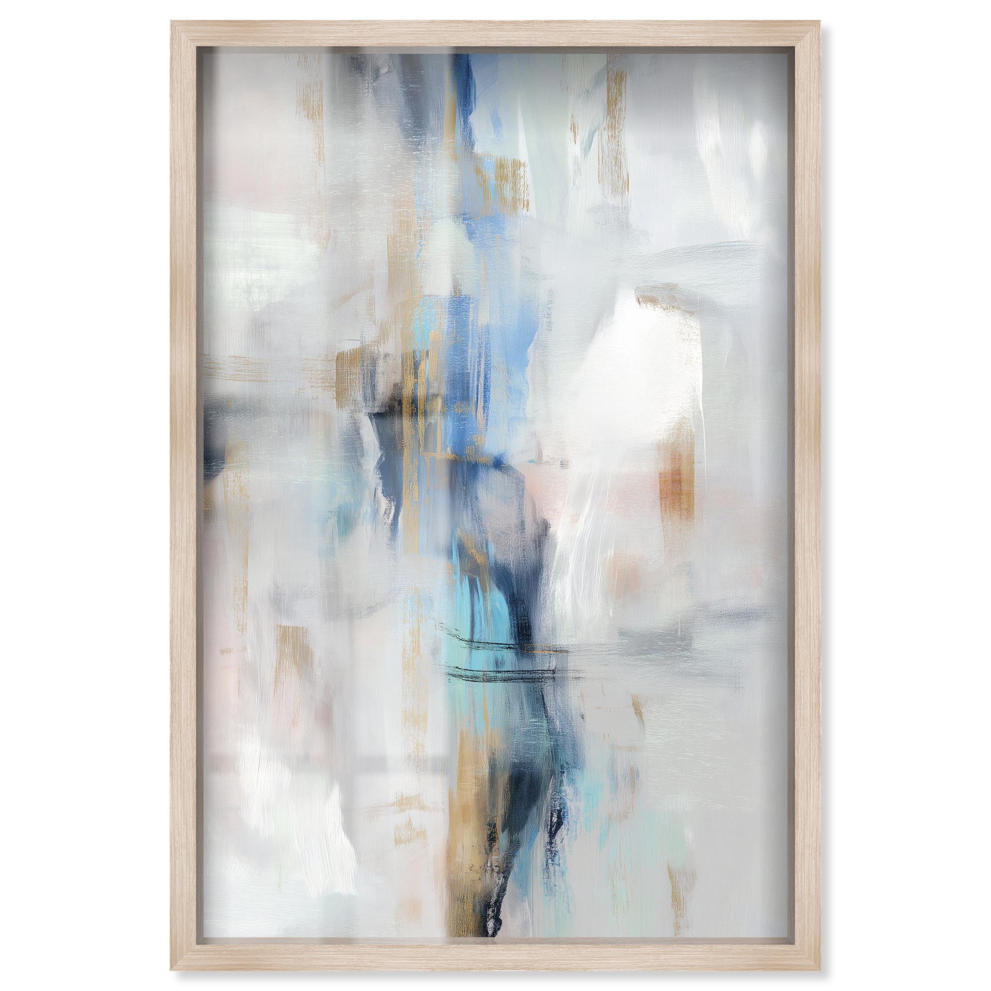 Ocean Spray II Shadowbox Print Green Abstract Art by Art Remedy, Blonde Frame, 24 x 36 - Walmart.com