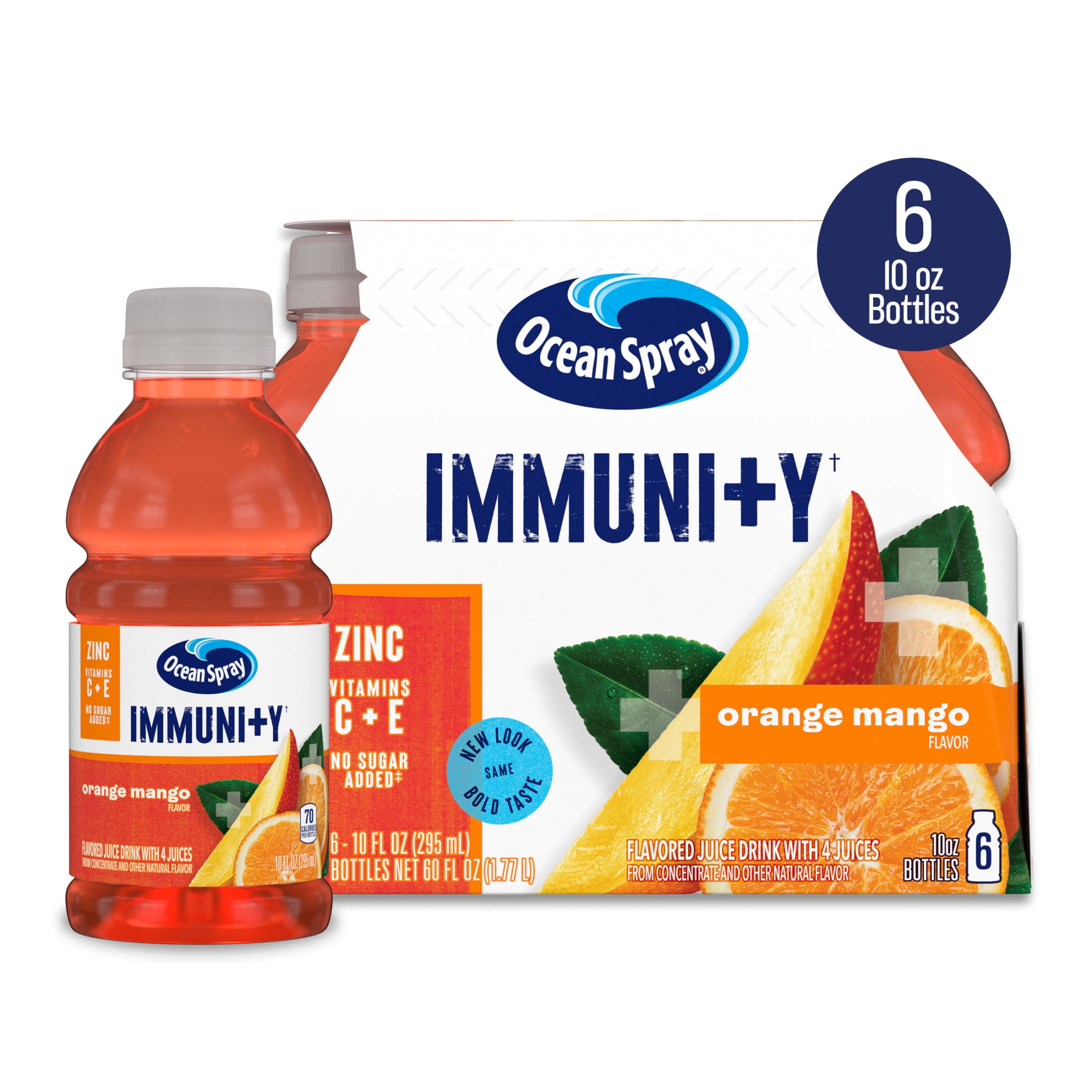 Ocean Spray® Immunity Orange Mango Juice Drinks, 10 fl oz Bottles, 6 ...