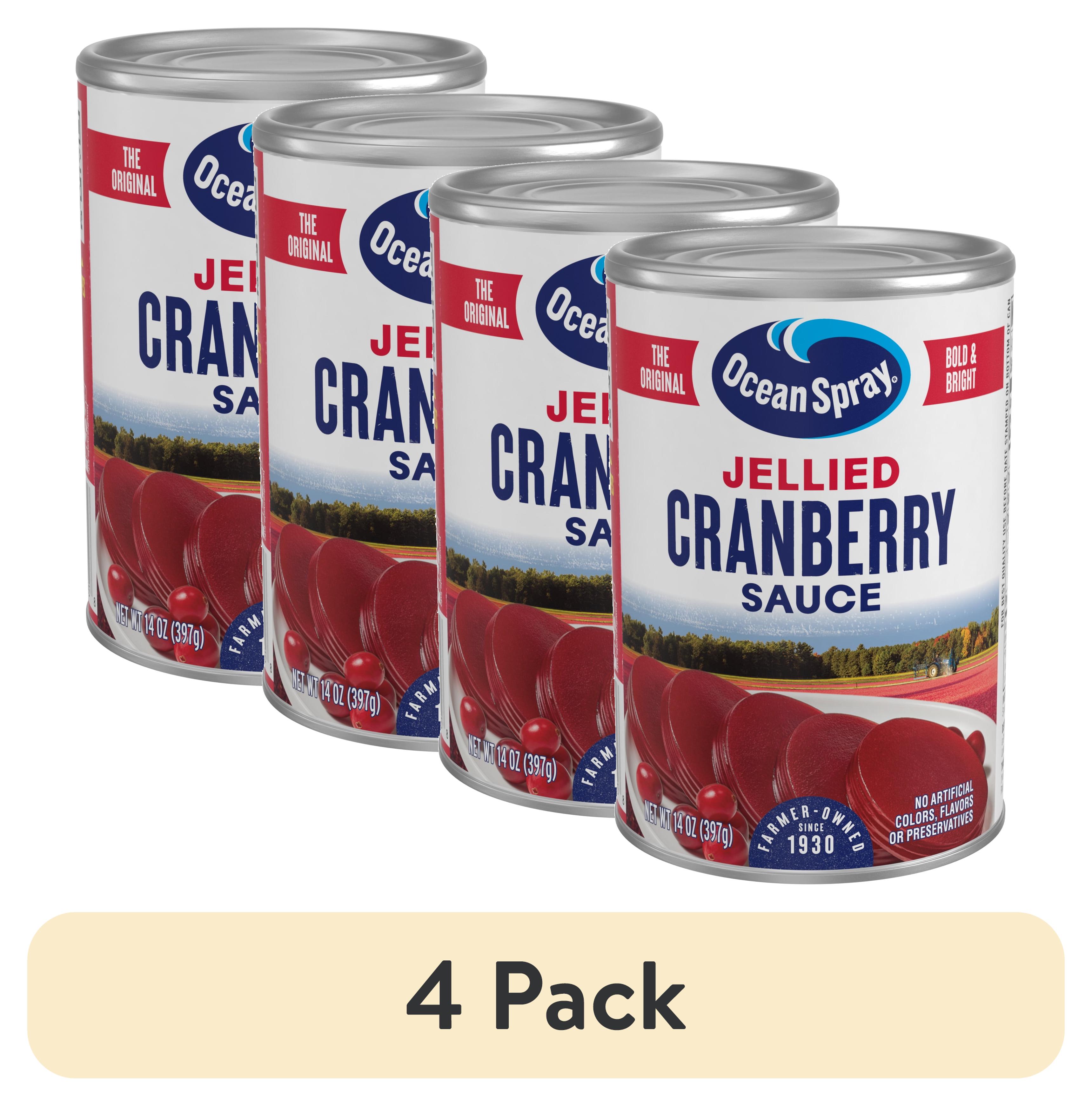 (4 pack) Ocean Spray® Jellied Cranberry Sauce, Canned Side Dish, 14 oz ...