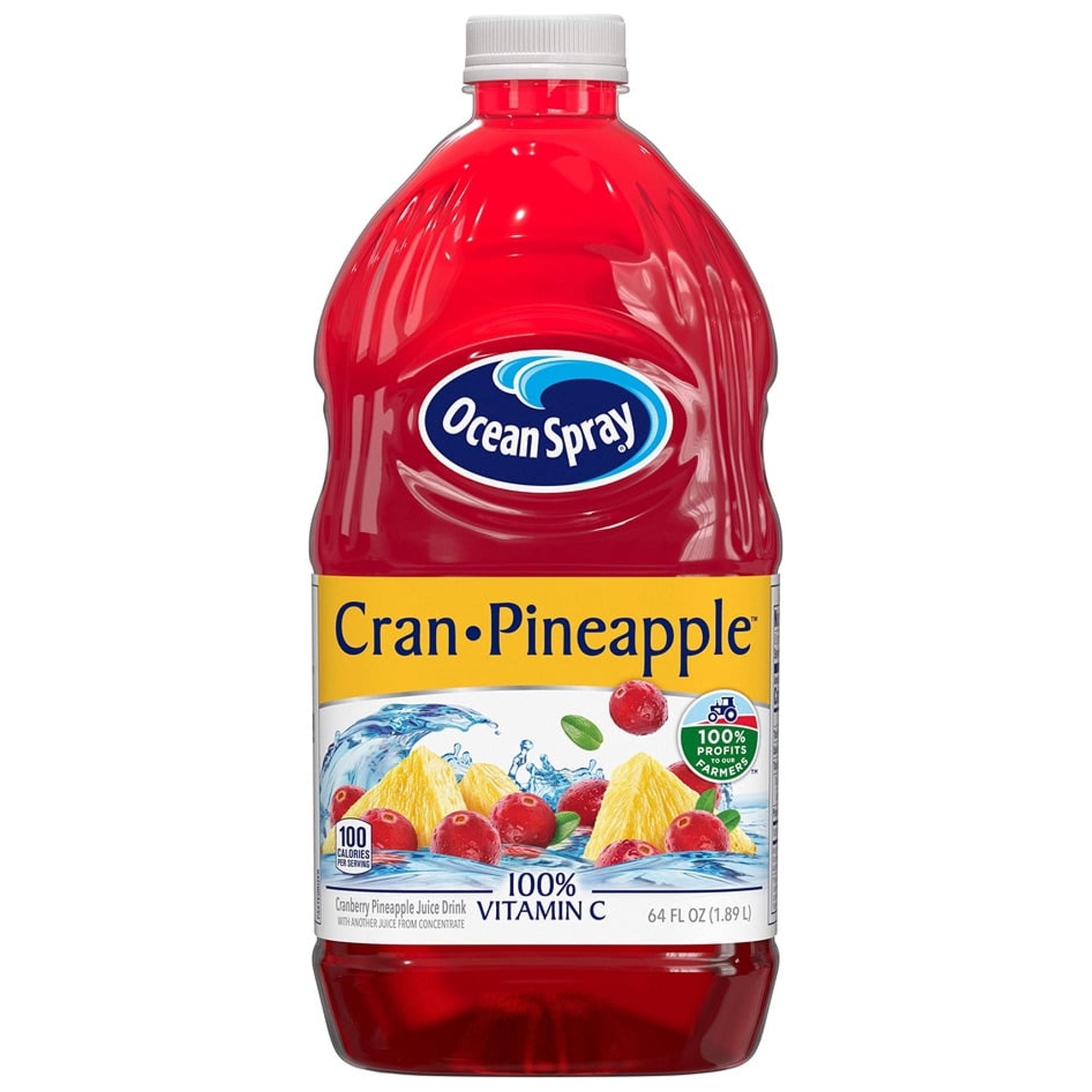 Ocean Spray Juice Drink, Cran-Pineapple, 64 Fl Oz (Pack of 32 ...