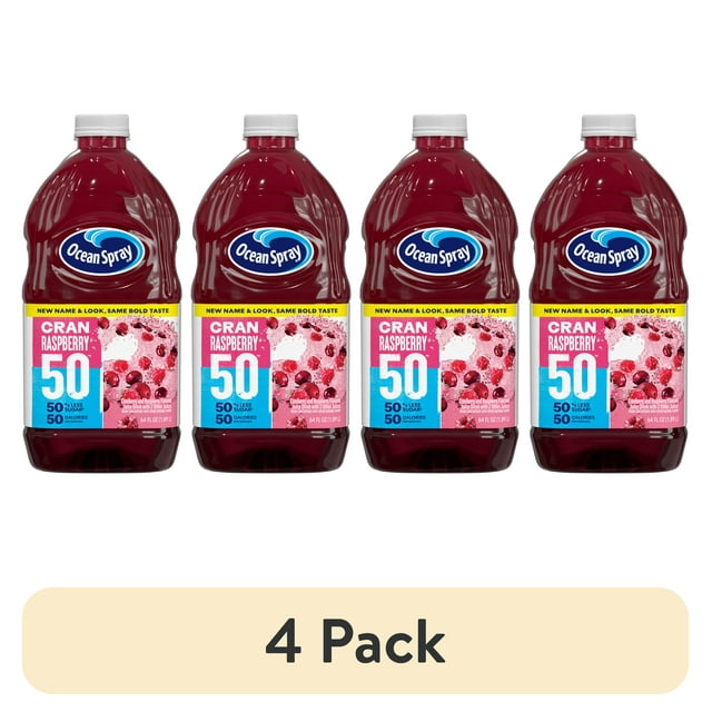 (4 pack) Ocean Spray® Cran-Raspberry50™ Cranberry and Raspberry Juice ...