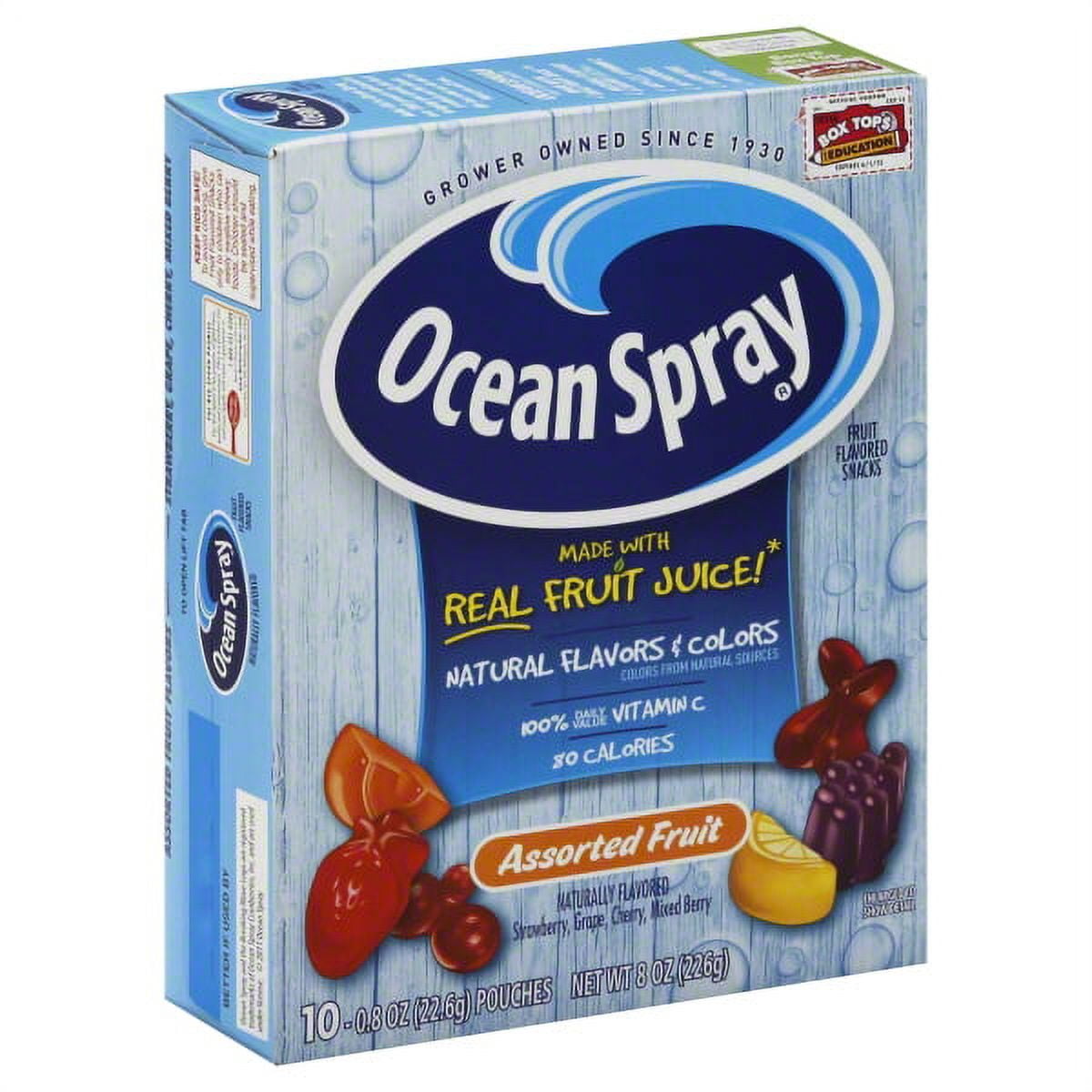 Ocean Spray Made with Real Fruit Juice Assorted Fruit Snacks, 0.8 Oz ...