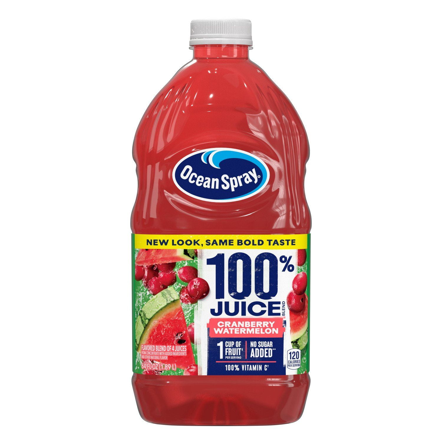 Ocean Spray 100% Cranberry Watermelon Juice Blend, 64 oz, Bold Flavor ...