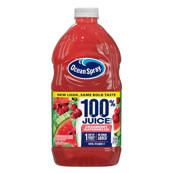 Ocean Spray 100% Cranberry Watermelon Juice Blend, 64 oz, Bold Flavor ...