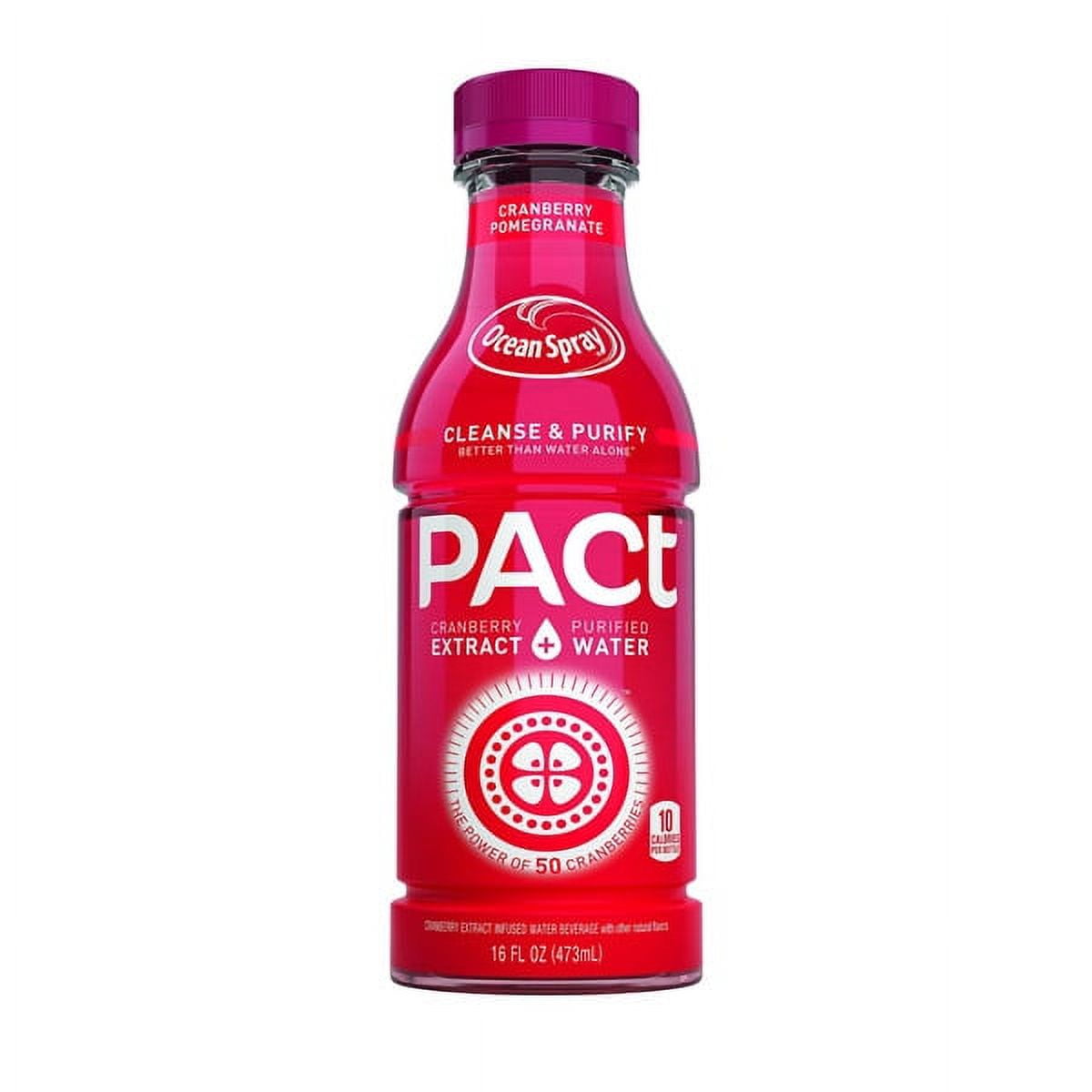 Ocean Spray PACt Cranberry Pomegranate Purified Water 16 oz Plastic ...