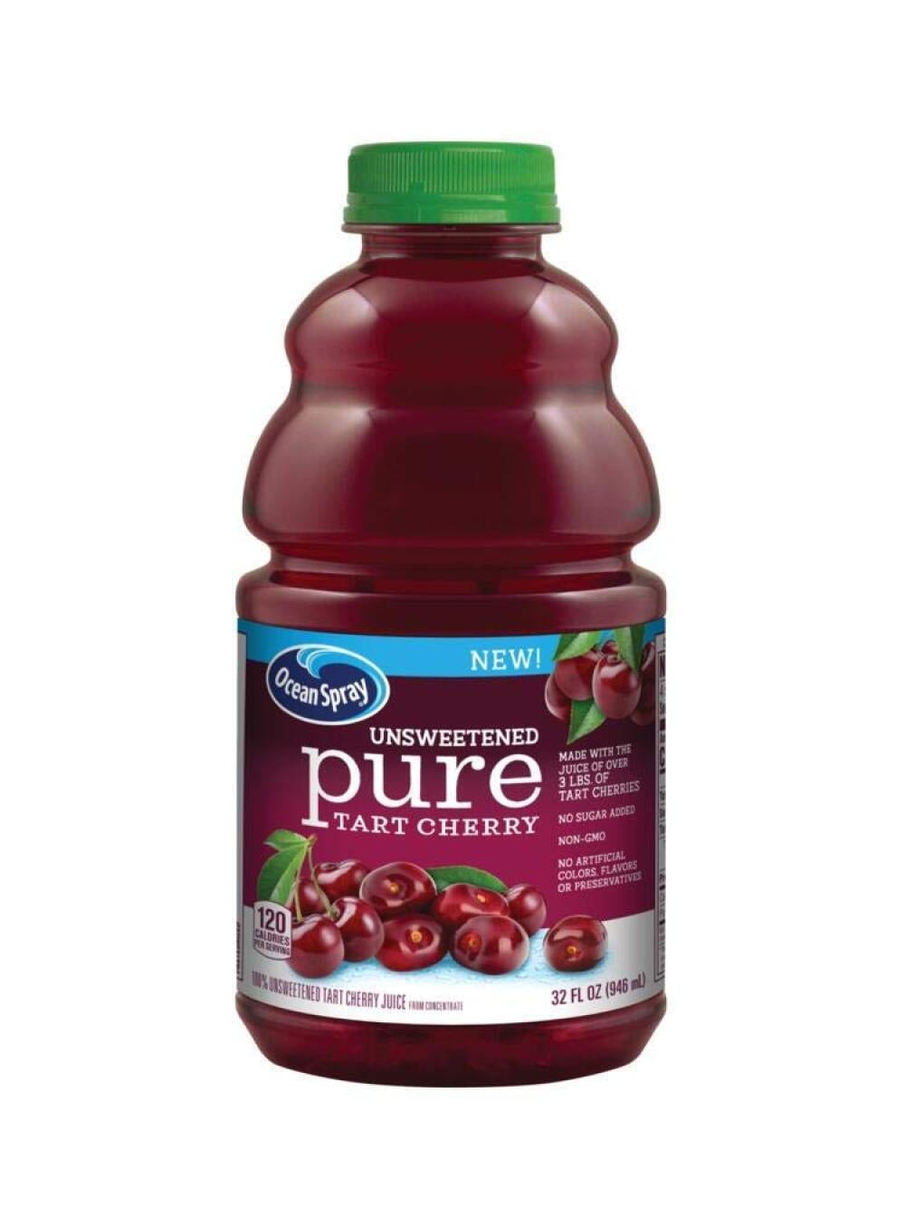 Ocean Spray Pure Tart Cherry Juice, 32 Fl Oz, Pack of 3, Great for ...