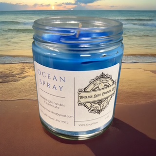 Ocean Spray Scented Candle - 9oz Jar - Over 40 hours of burn time ...