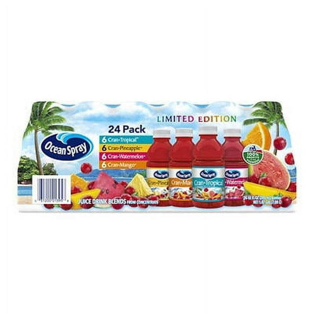 Ocean Spray Fruit Cranberry Medley, Tropical Variety Pack, 24 ct./10 oz ...