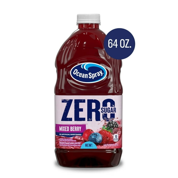 Great Value 100% Juice Cranberry Blend 64 fl oz with No Added Sugars ...