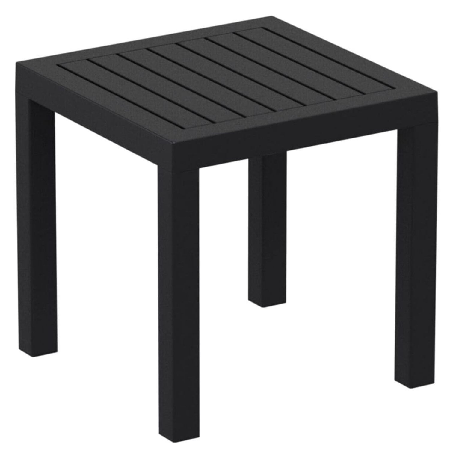 Bilot Ocean Square Resin Patio Side Table in Black, Grade - Walmart.com