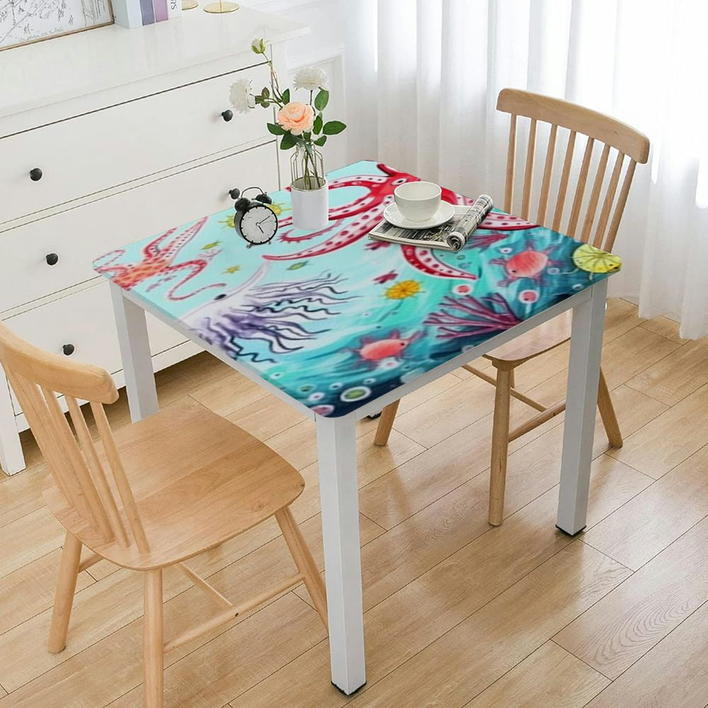 Ocean Square Table Cove, Marine Style Theme, Elastic Edge, Can Wipe ...