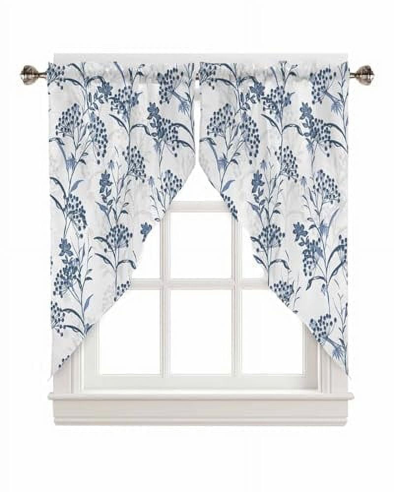Ocean StarCoral Swag Valances For Windows Rod Pocket Kitchen Window ...
