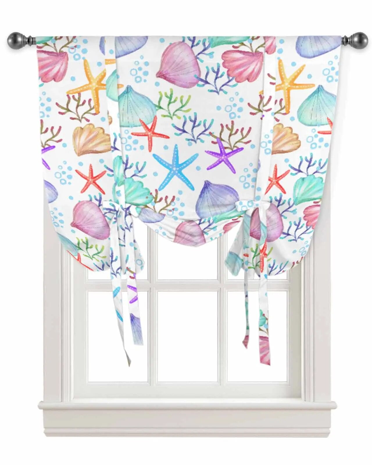 Ocean StarShell Texture Window Curtain for Living Room Adjustable ...