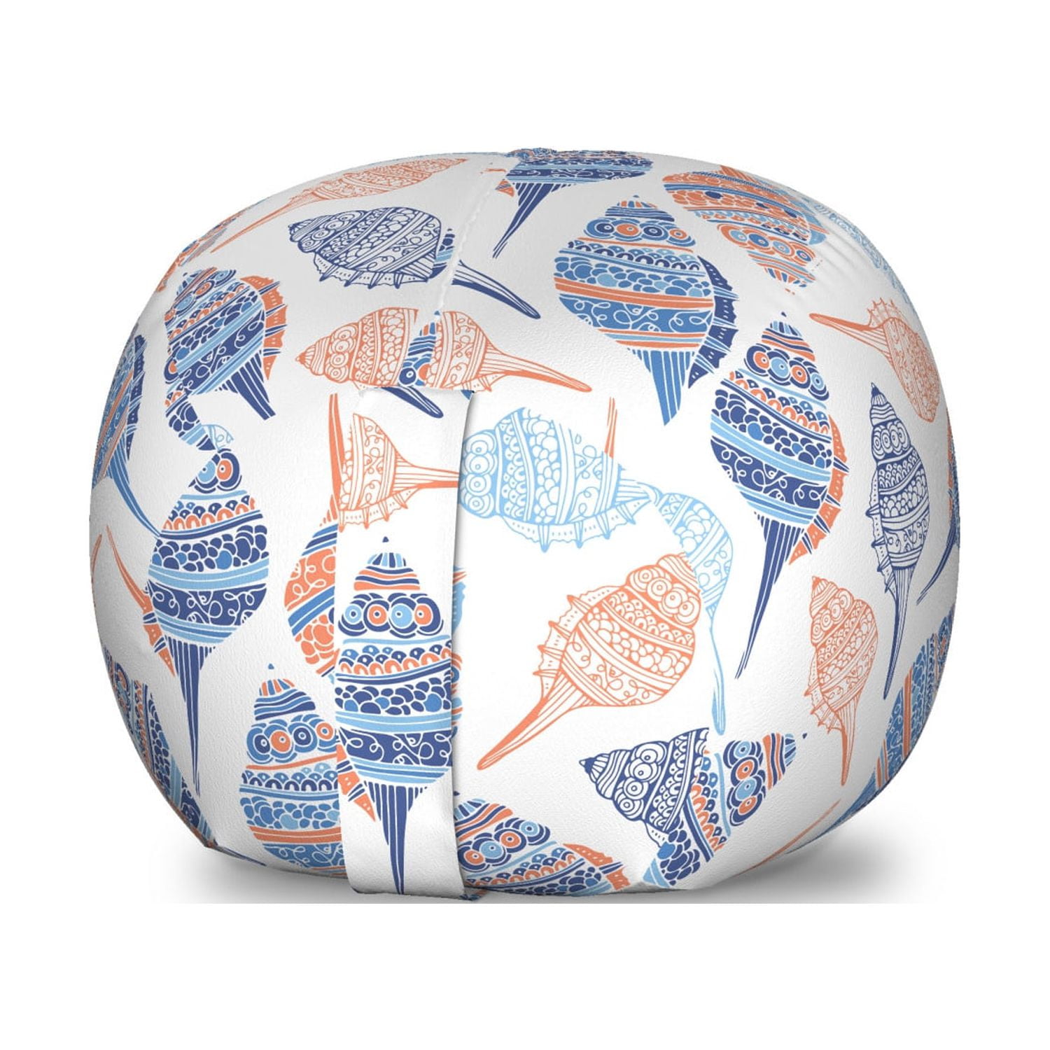 Ocean Storage Toy Bag Chair, Marine Life Themed Abstract Seashells ...