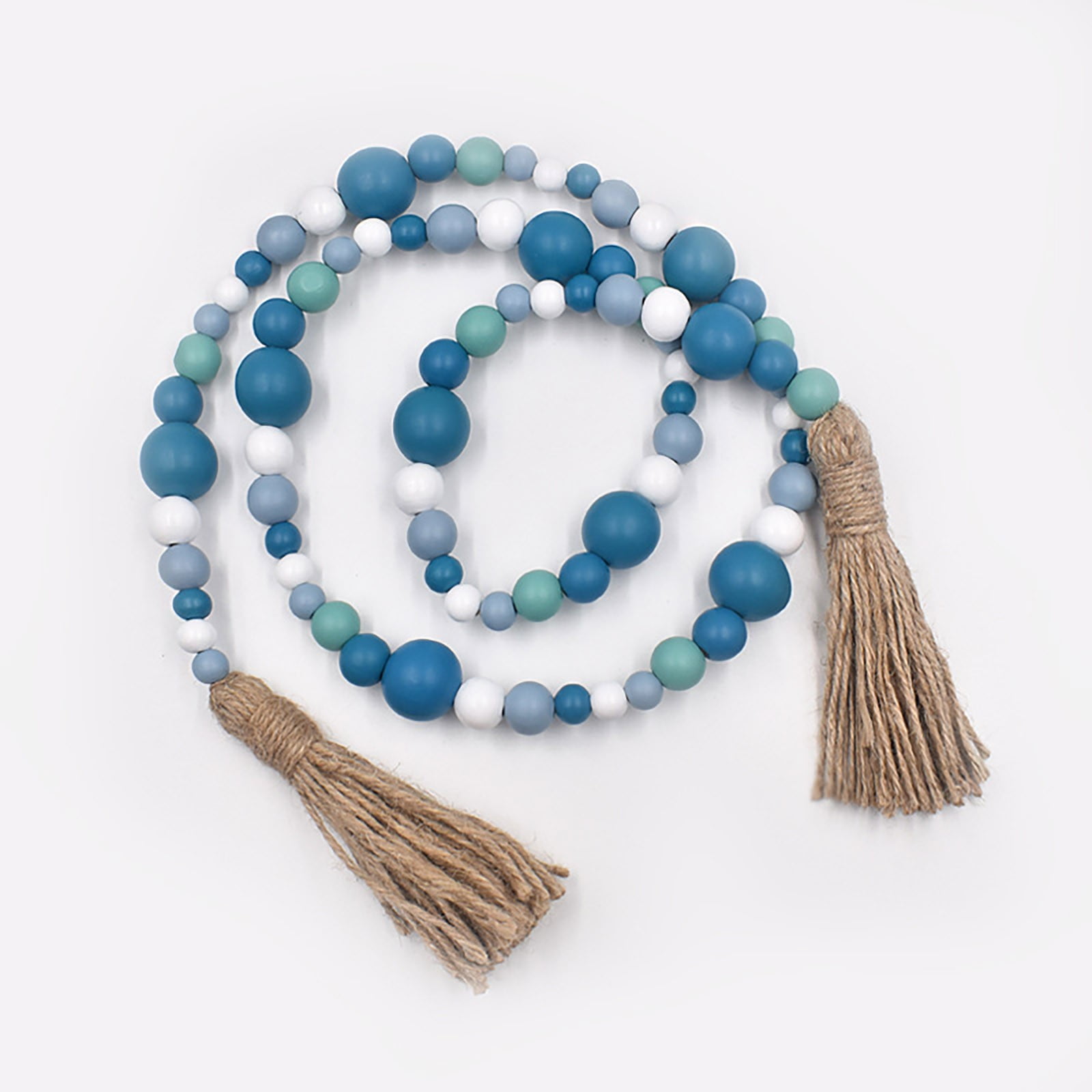 Ocean Style Colorful Wooden Beads Hemp Rope Creative Beading Plus ...