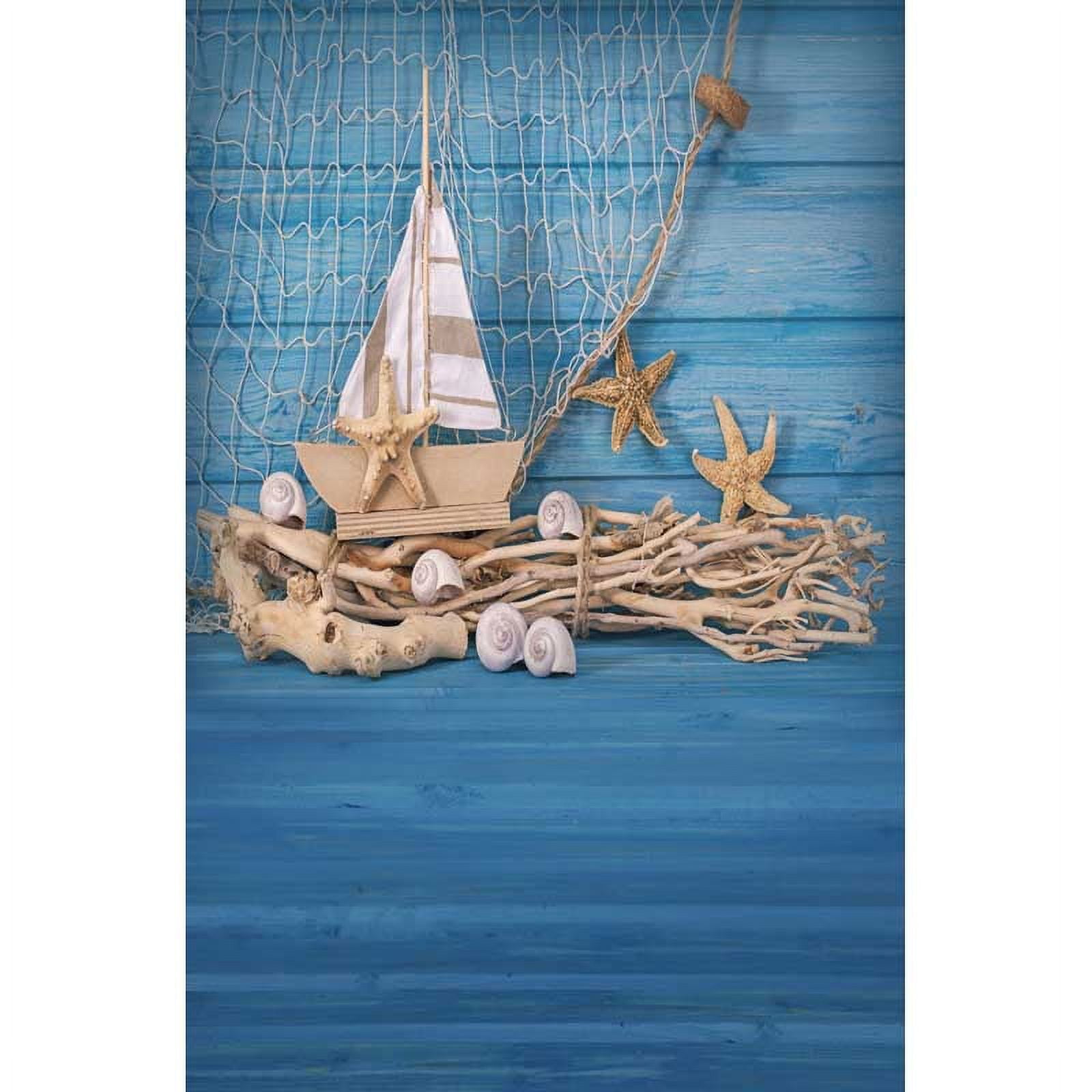 Ocean Style Photography Backdrops Blue Wooden Floor 3D Backgrounds for ...