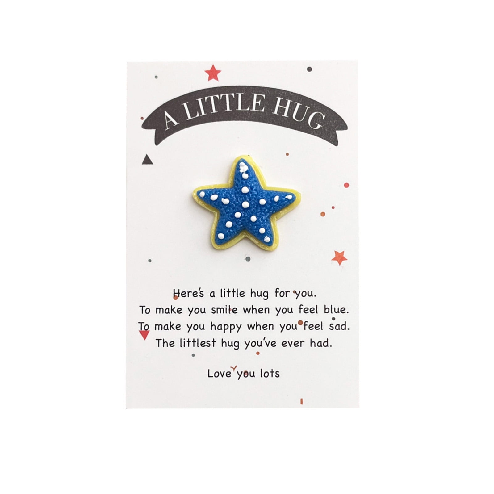A Ocean Style Sea Star Fish Pocket Hug Card, Gradient Blessing Greeting ...