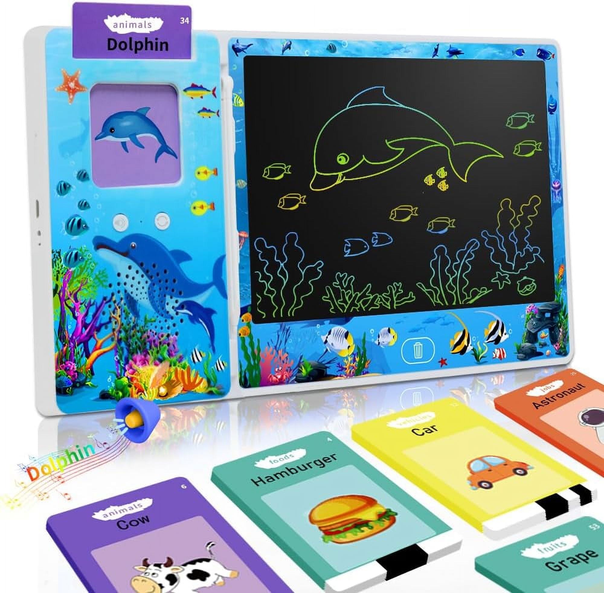 Ocean Style Talking Flash Cards for Toddlers 2-4 Years, 112 Flash Cards ...