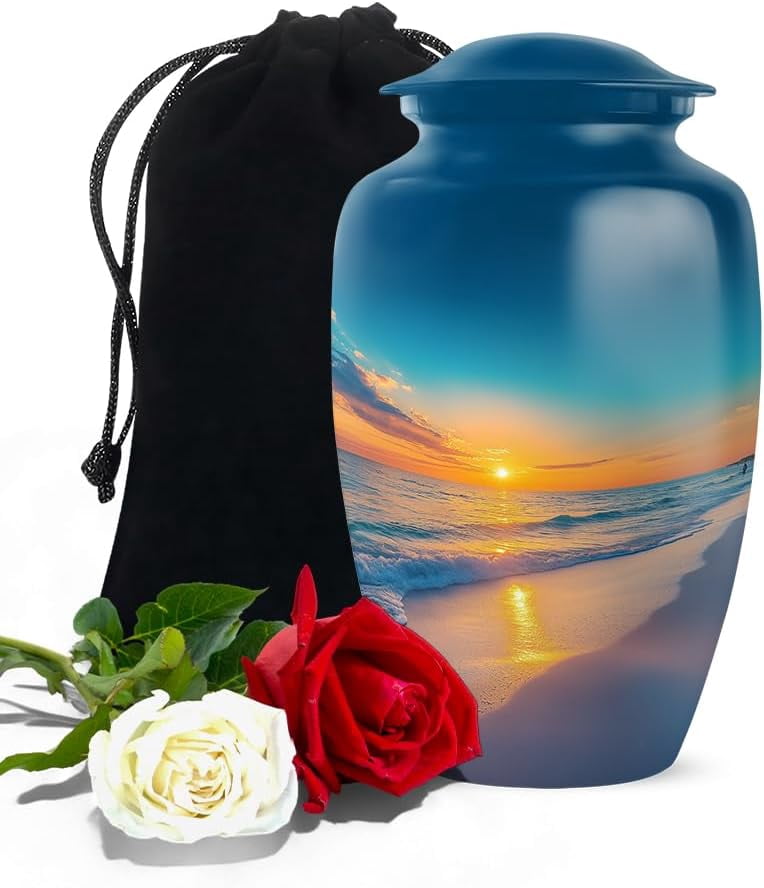 Ocean Sunrise Cremation Urn, Beach Themed Urns For Human Ashes ...