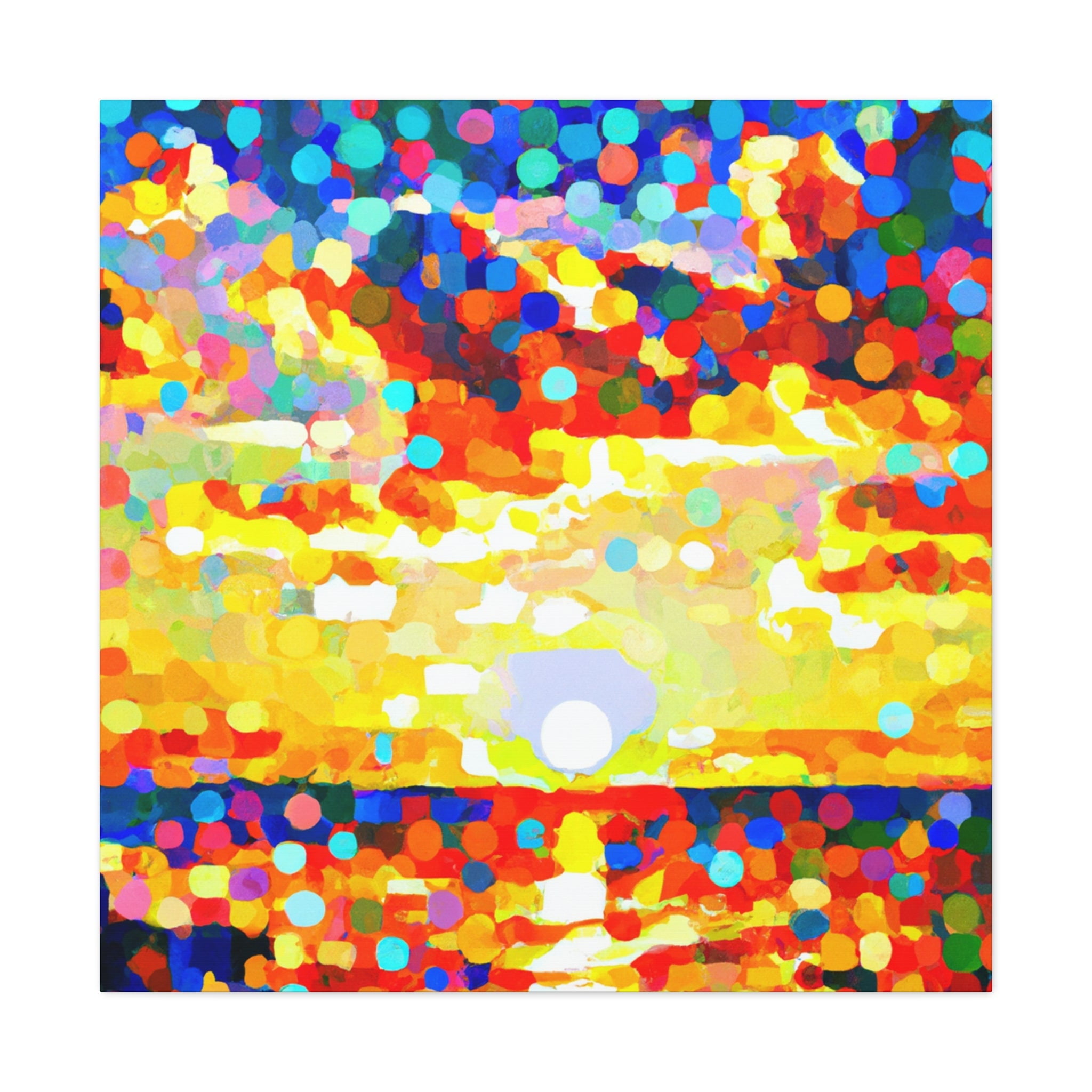 "Ocean Sunrise Pointillism" - Canvas - Walmart.com