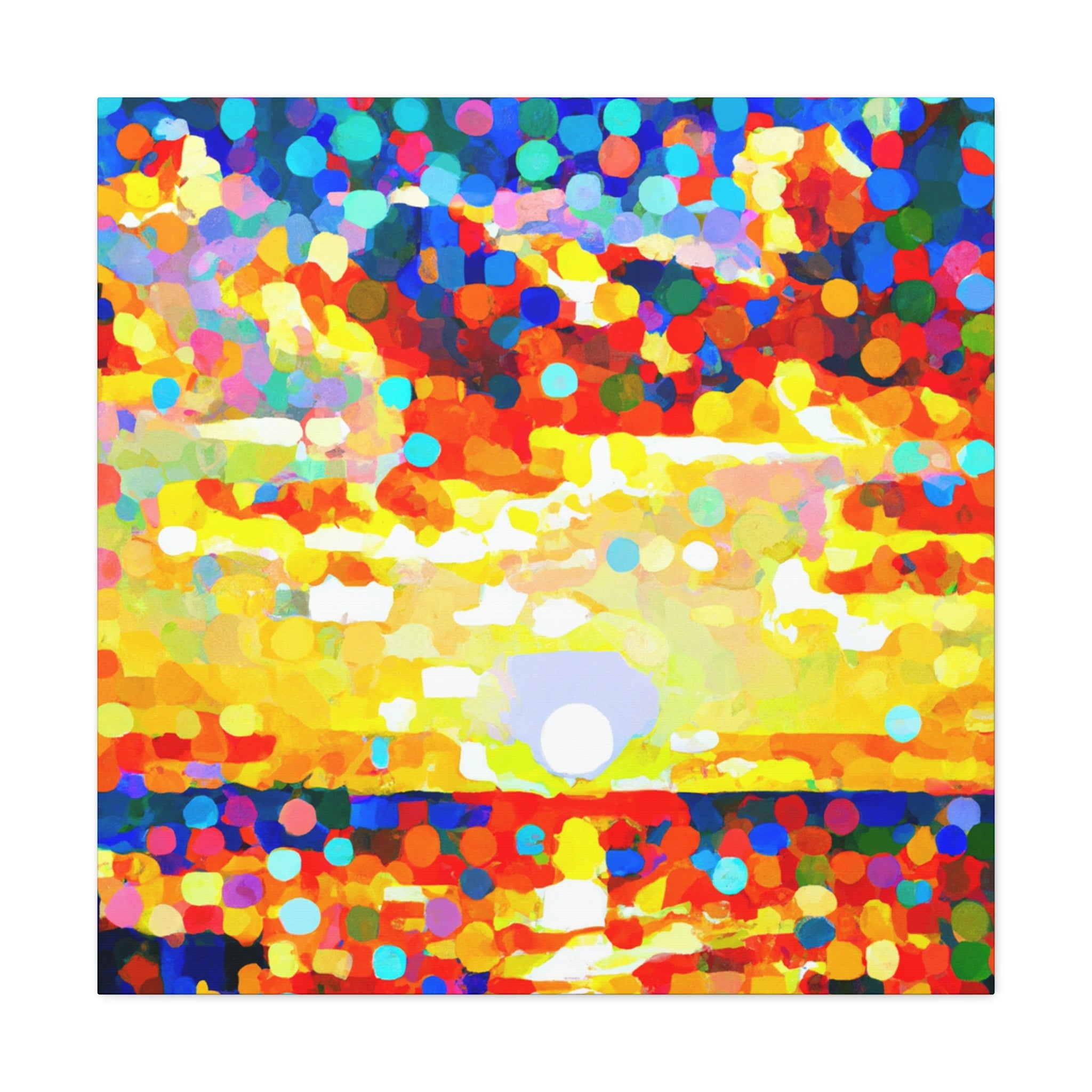 "Ocean Sunrise Pointillism" - Canvas - Walmart.com