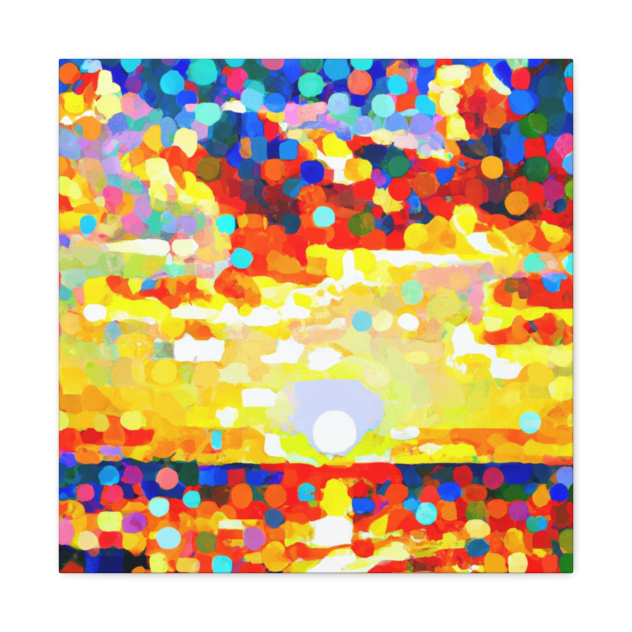 "Ocean Sunrise Pointillism" - Canvas - Walmart.com