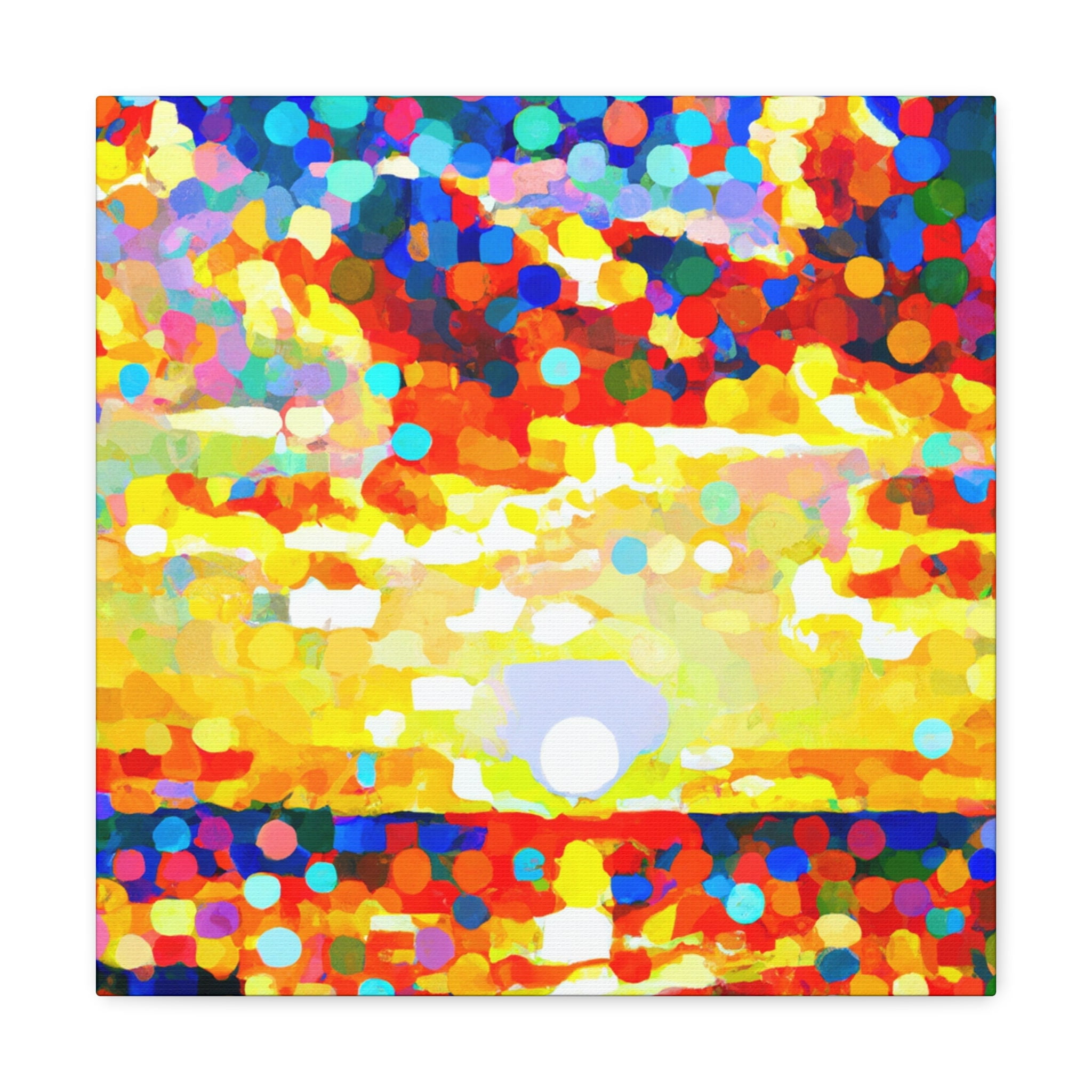 "Ocean Sunrise Pointillism" - Canvas - Walmart.com