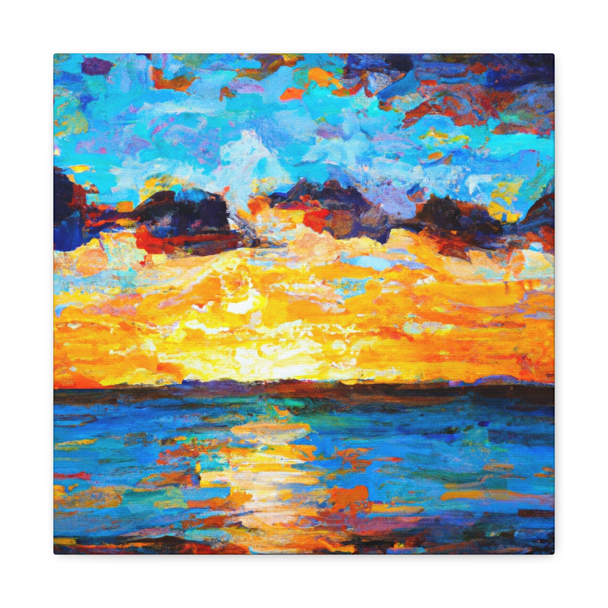"Ocean Sunrise Reflection" - Canvas - Walmart.com