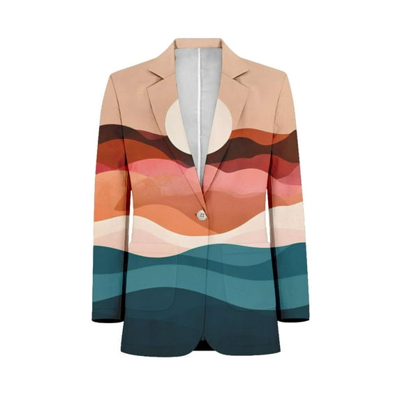 Ocean Sunset Layers Customized Men's Suits full man Shawl Collar ...
