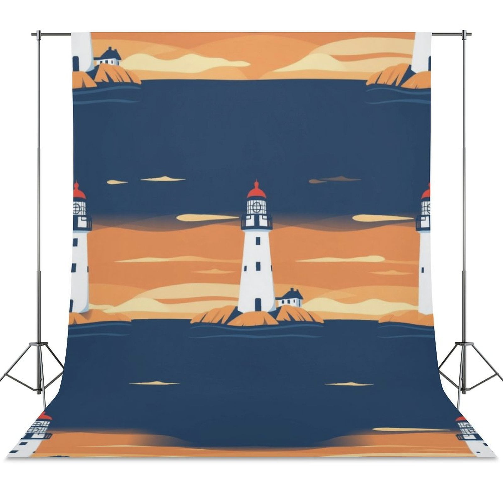 Ocean Sunset Lighthouses Decorations BackdropPortrait Photography ...
