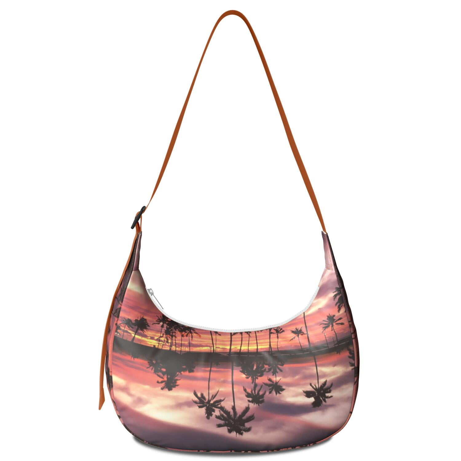 Ocean Sunset with Palm Trees Crossbody Bag for Women Hawaii Beach ...