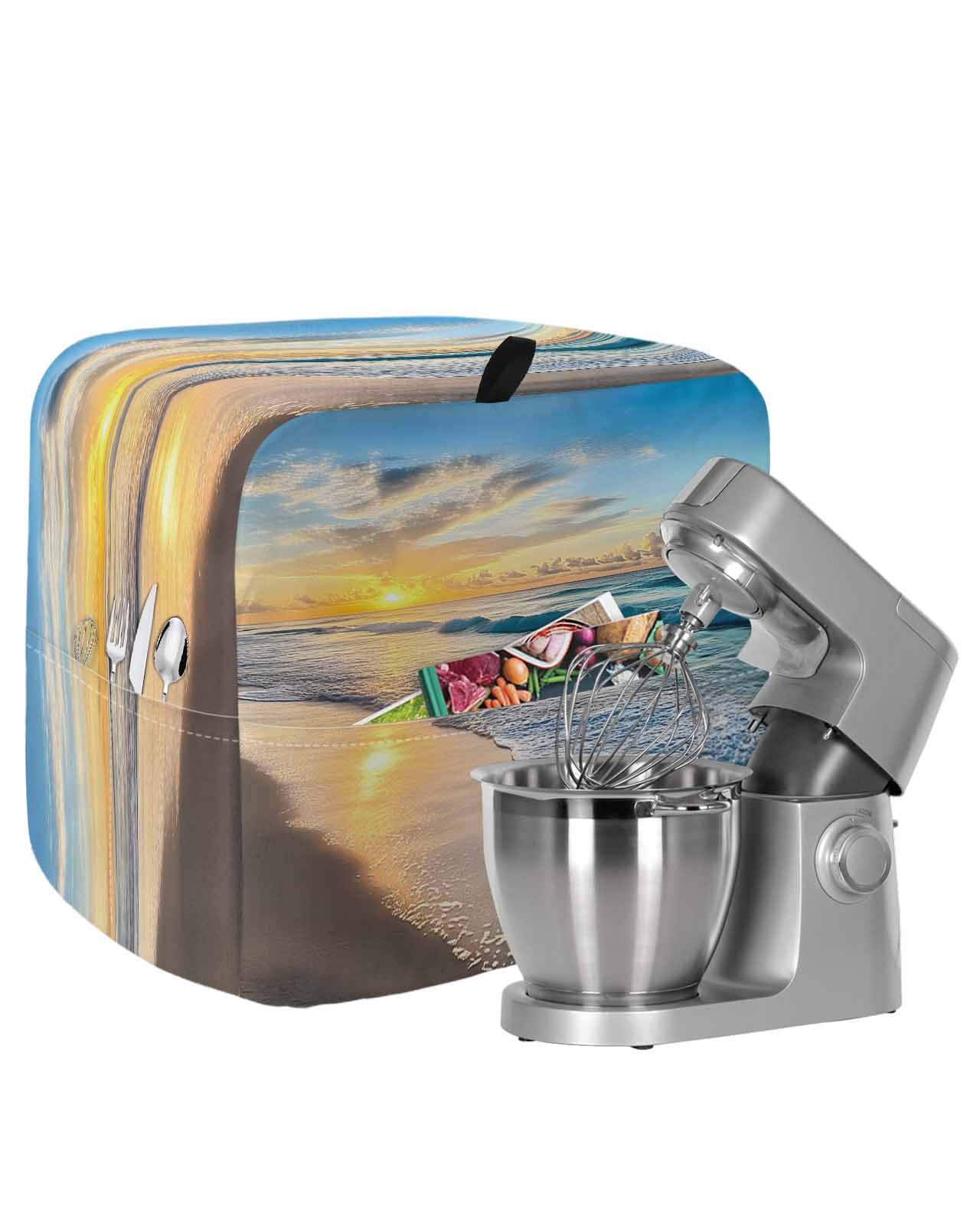 Ocean Sunset Stand Mixer Dust Cover with Storage Pocket & Handles,Beach ...