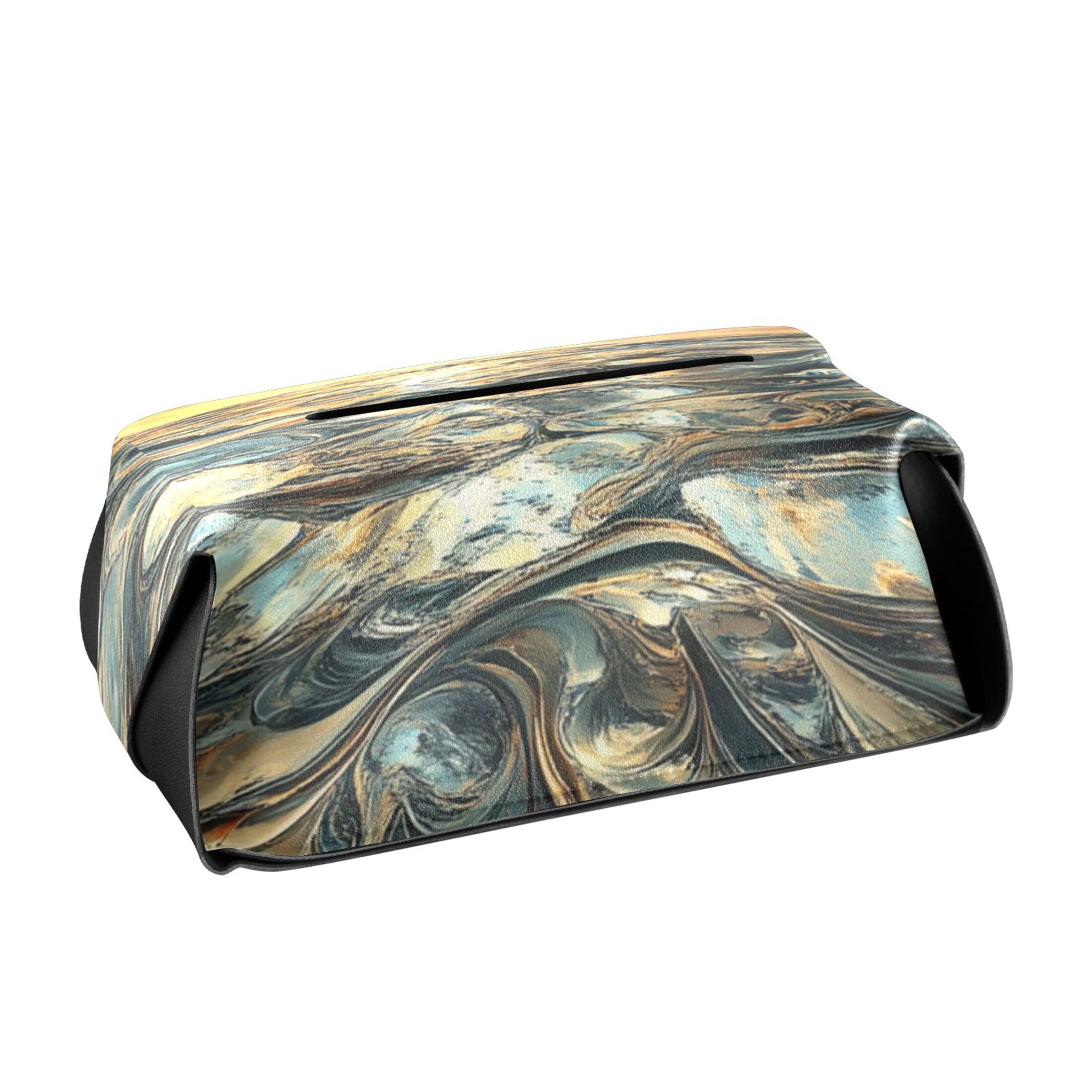Ocean Sunset Tissue Box Cover Leather Square Rectangle Tissue Box ...