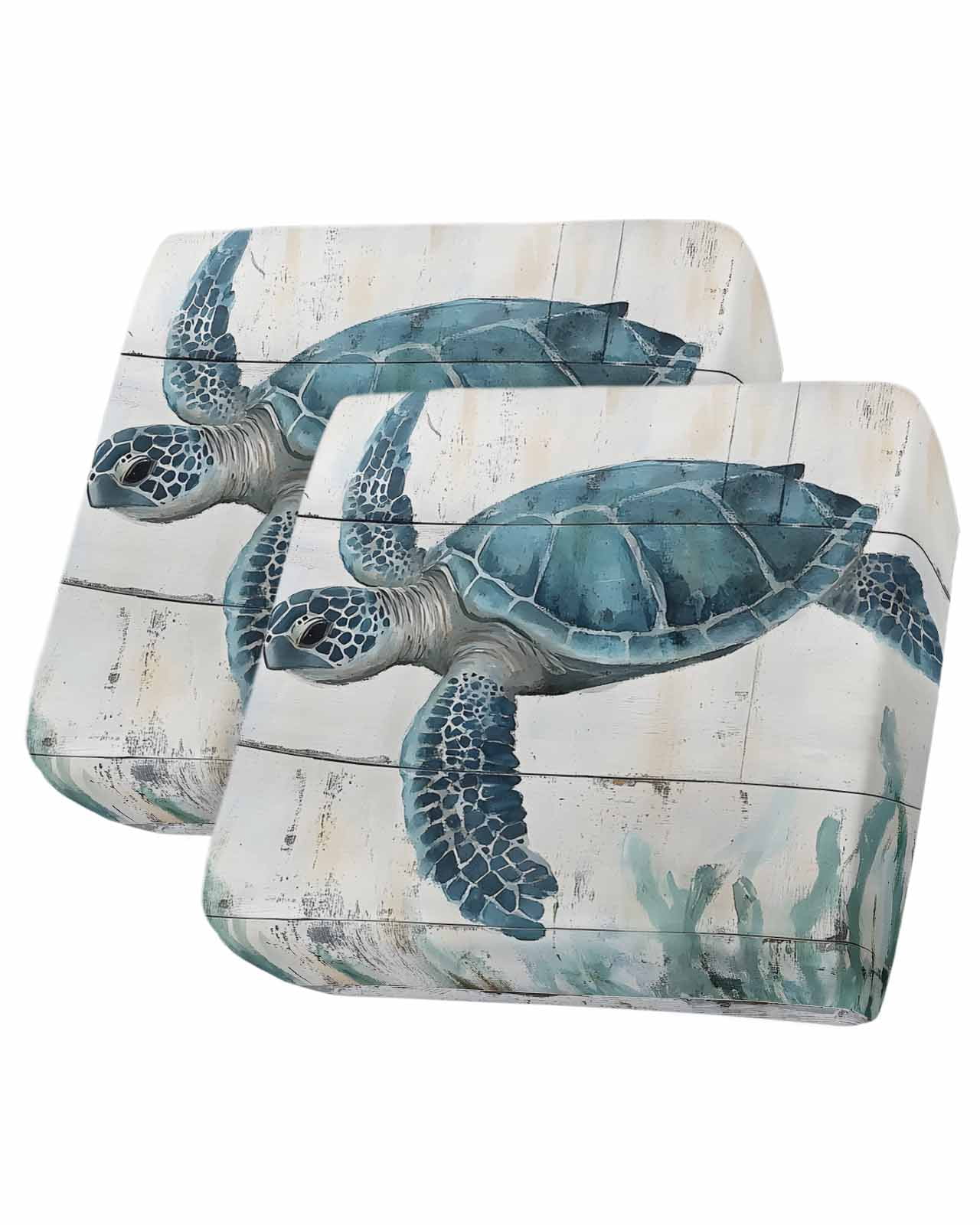 Ocean Teal Green Turtle Sofa Couch Cushion Covers Washable, Removable ...