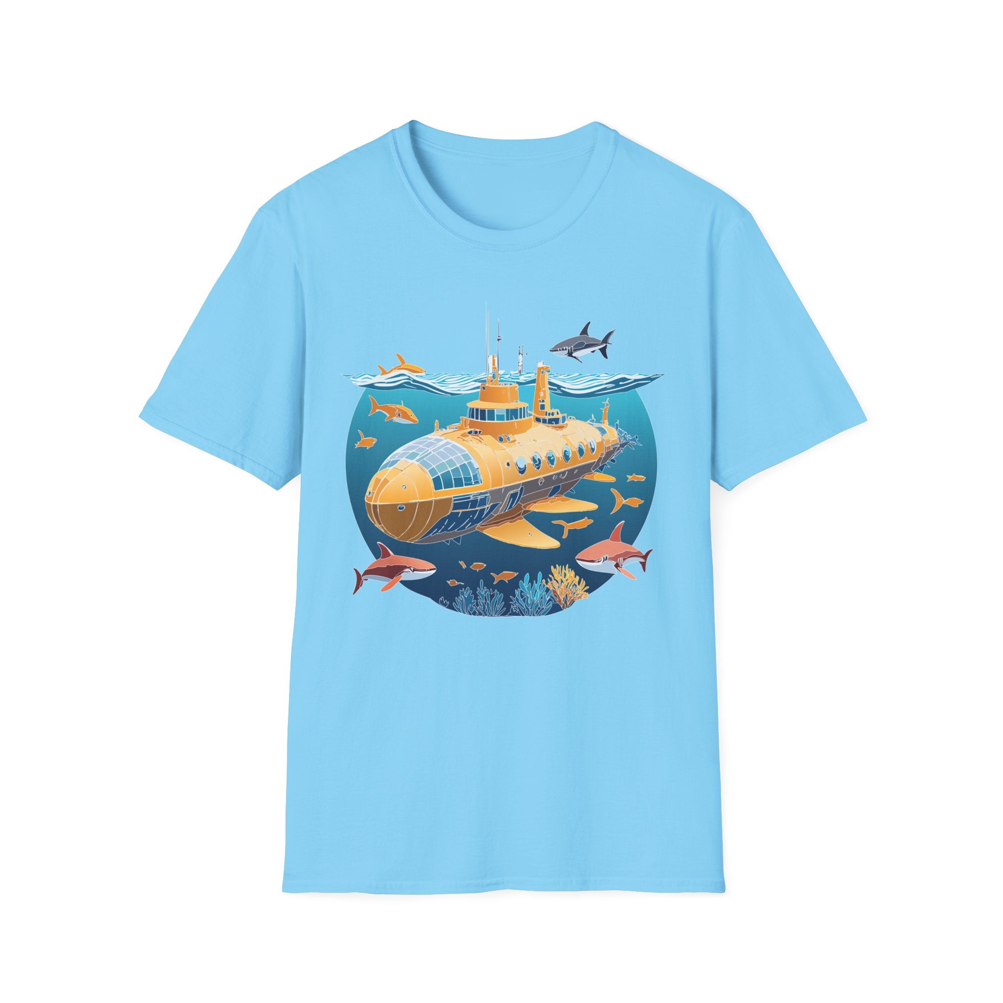 Ocean Tee Shirt, Ocean Shirt, Shirt with Ocean, U boat Tees, Shirt with ...