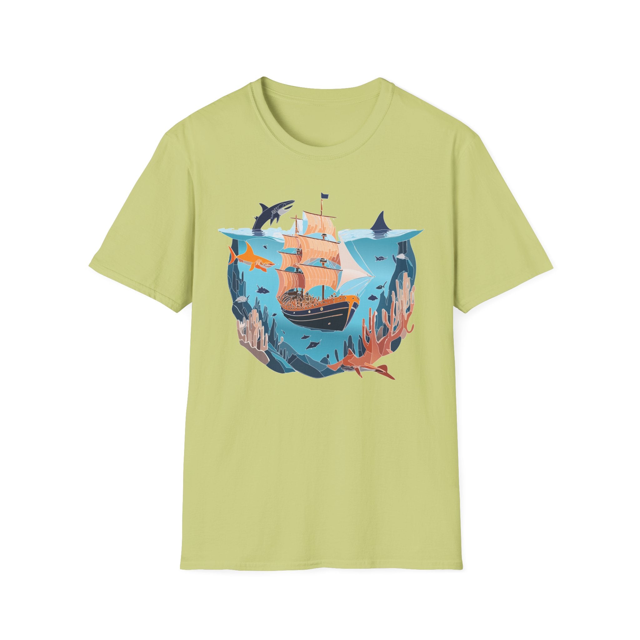 Ocean Tee Shirt, Ocean Shirt, Shirt with Ocean, U boat Tees, Shirt with ...