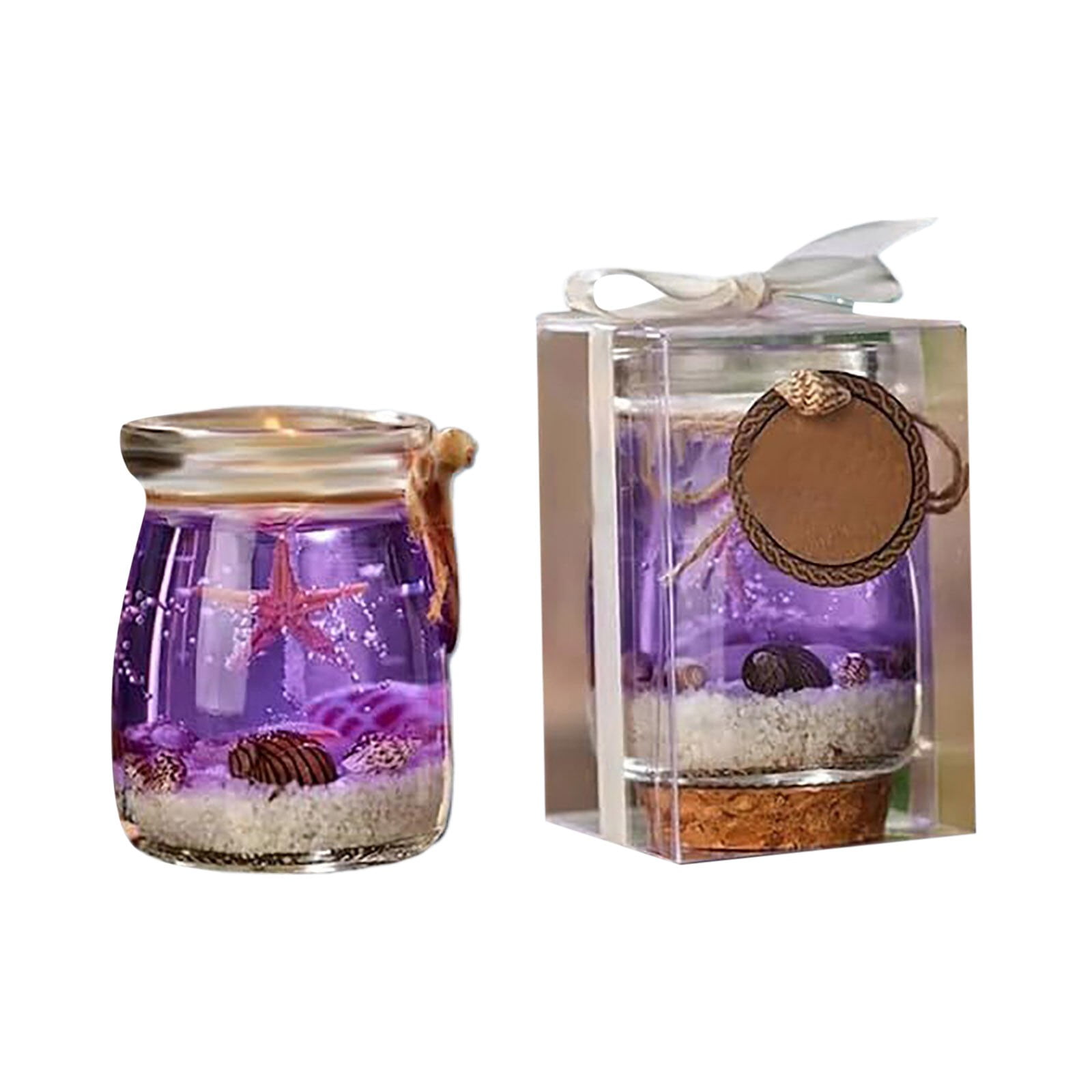 Ocean Theme Blue Purple Gel Candle Ocean Gel Wax Candle Ocean Theme ...
