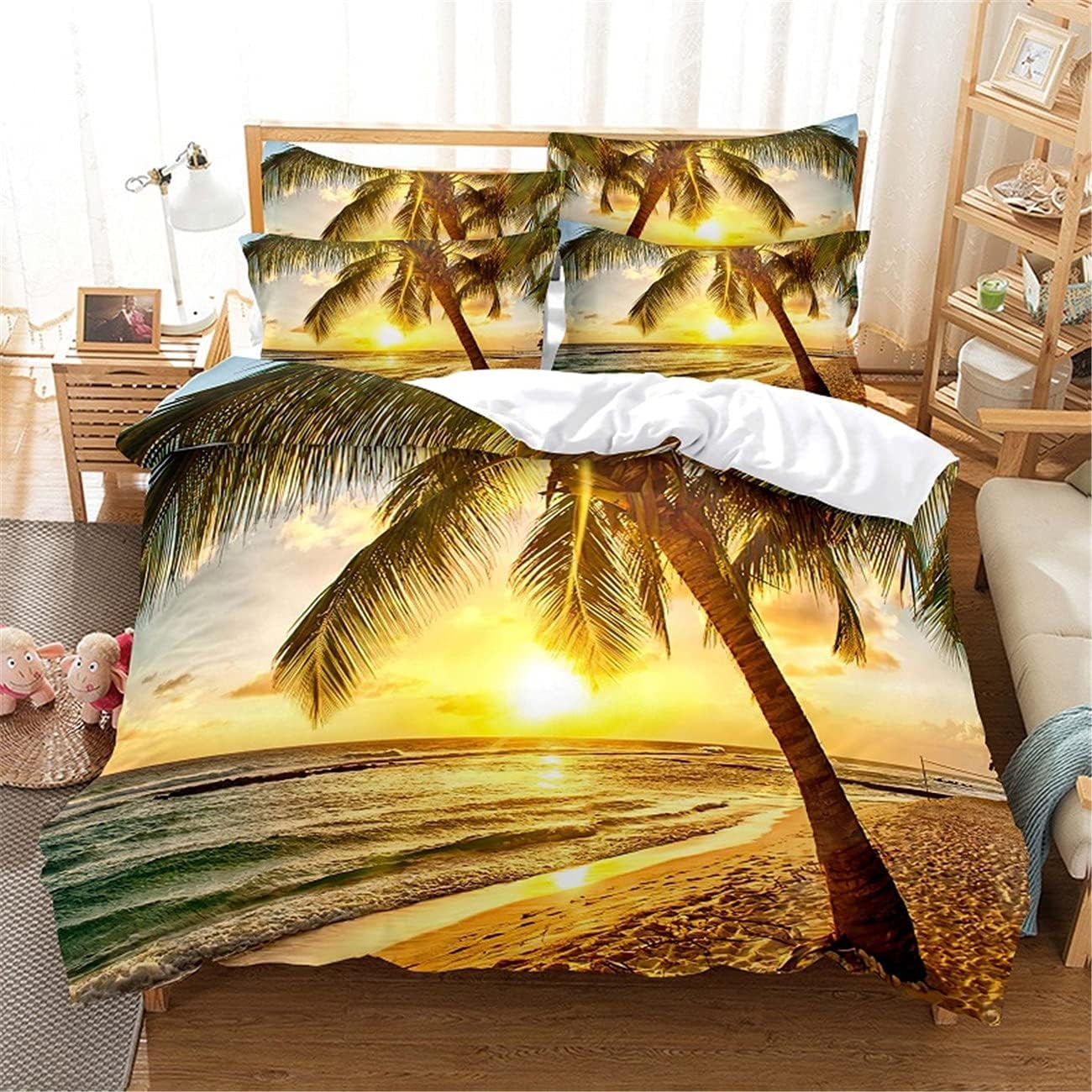 Ocean Theme Shell Duvet Cover Hawaiian Beach Bedding Duvet Cover 3 ...