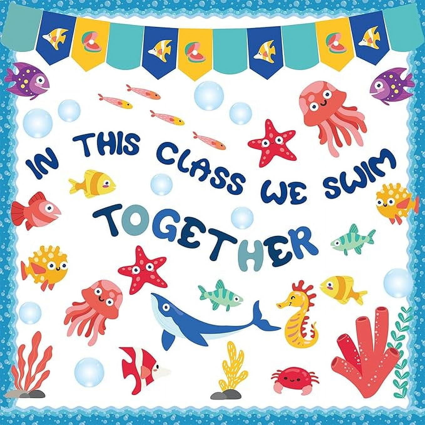 Ocean Themed Bulletin Board Decorations Under The Sea Classroom ...
