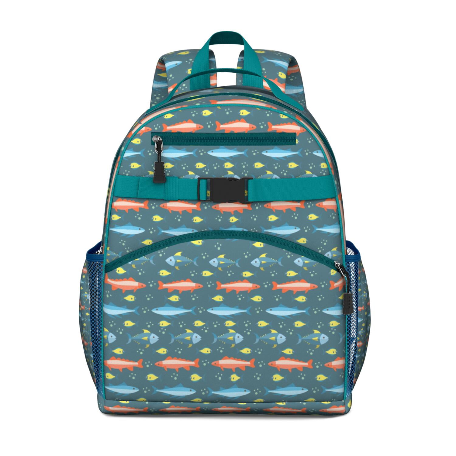 Ocean-Themed Ergonomic Backpack - Waterproof Travel Backpack with ...