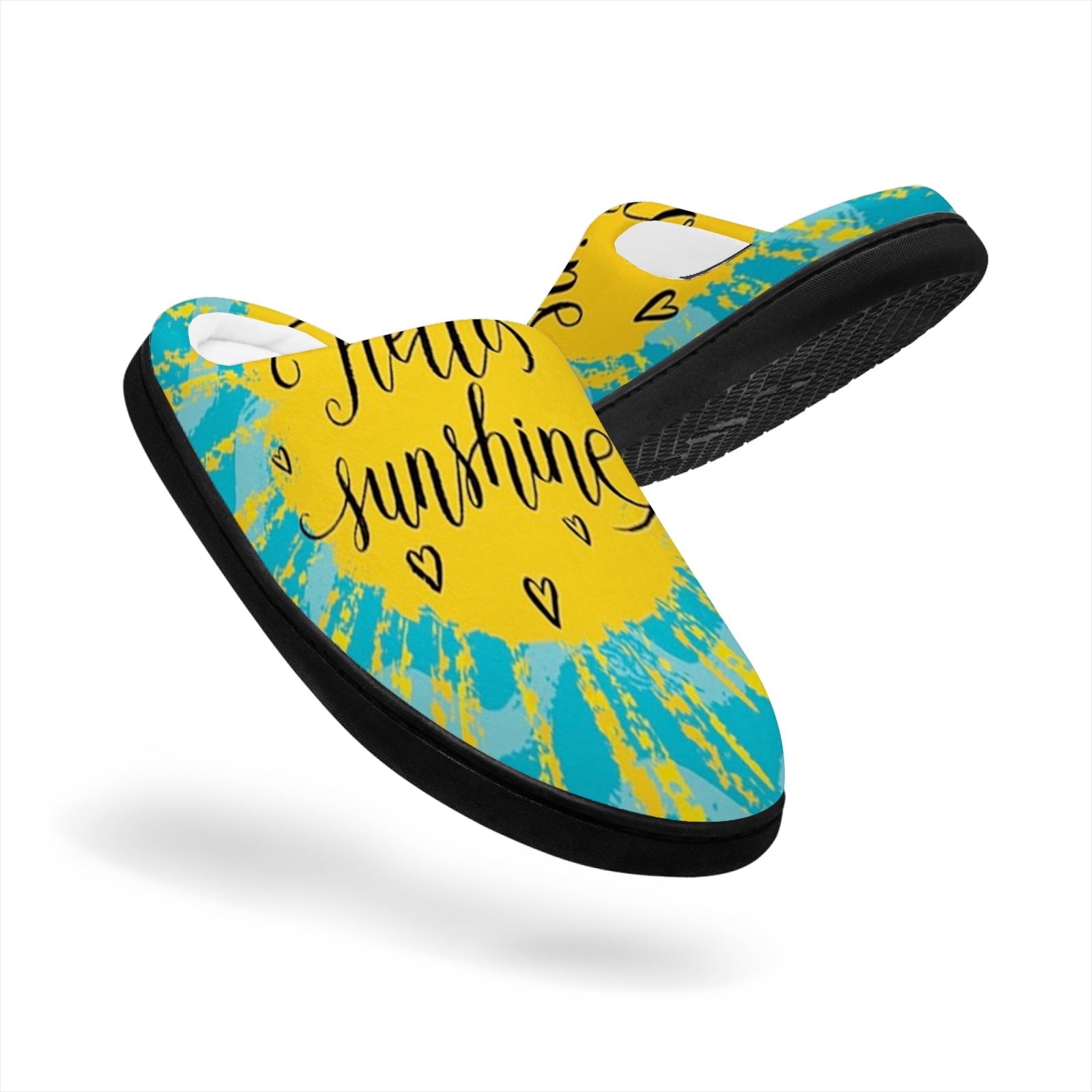 Ocean Themed,Womens Slippers Slip-On,Hello Sunshine,Comfy House Shoes ...