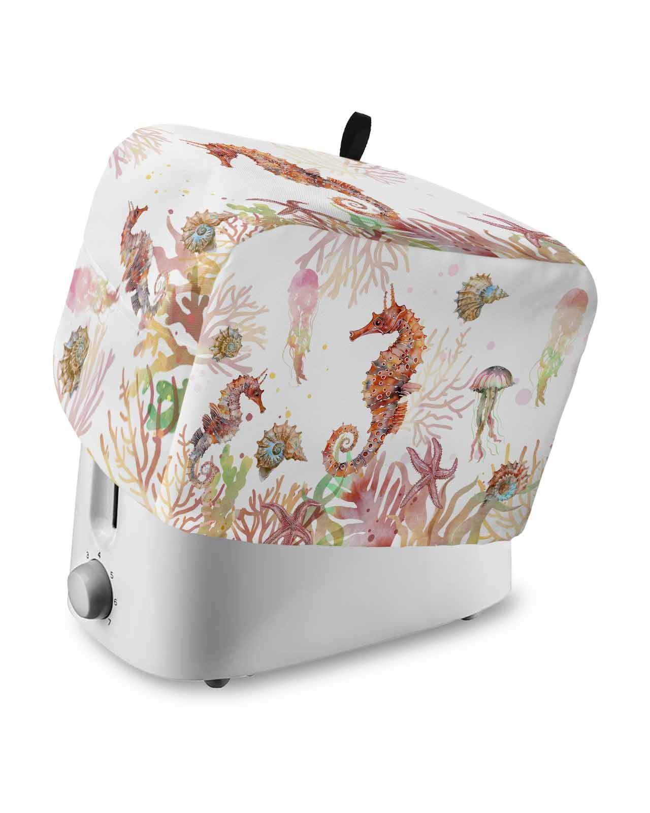 Ocean Toaster Cover 4 Slice, Summer Marine Life Nautical Seahorse ...